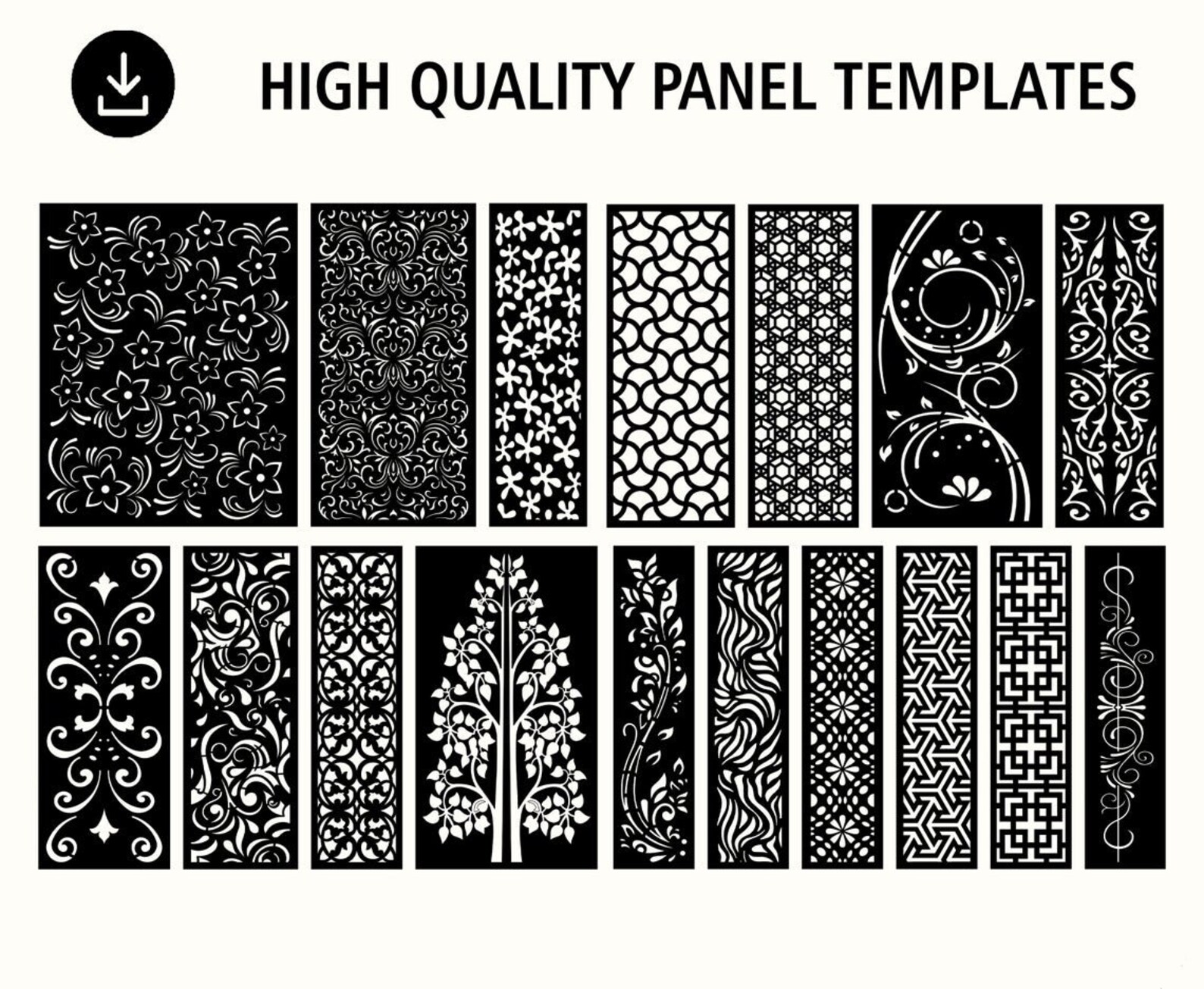 DXF Patterns File Privacy Screen Vinyl Decor Panel - Etsy
