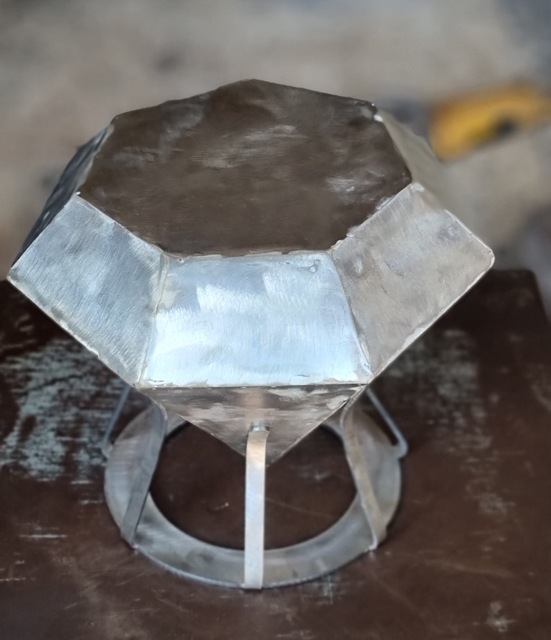 Diamond Shape Metal Sculpture Art Modern Abstract Artwork - Etsy