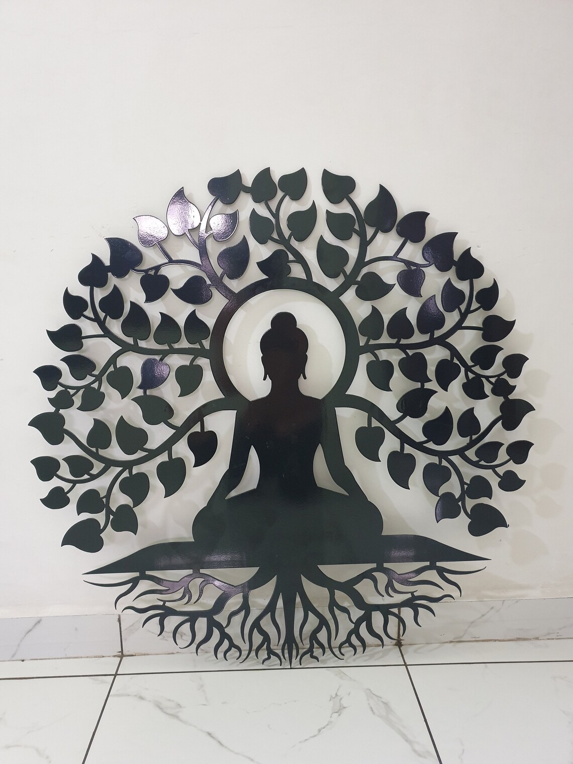 Buddha Tree Wall Art | Meditation Metal Decor | Laser Cut Enlightenment ...