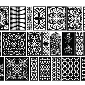 DXF Patterns File | Privacy Screen | Vinyl Decor | Panel Templates ...