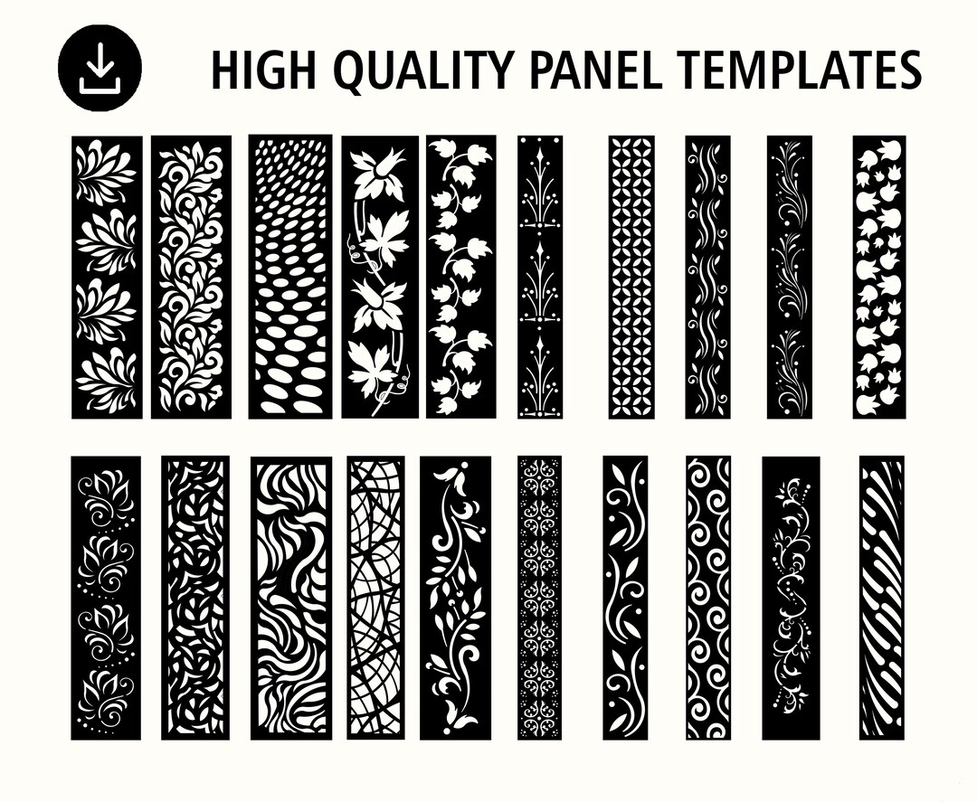 Modern Abstract Decorative Panel DXF for CNC Machines - Etsy