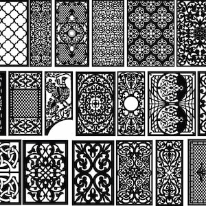 DXF Patterns File | Privacy Screen | Vinyl Decor | Panel Templates ...