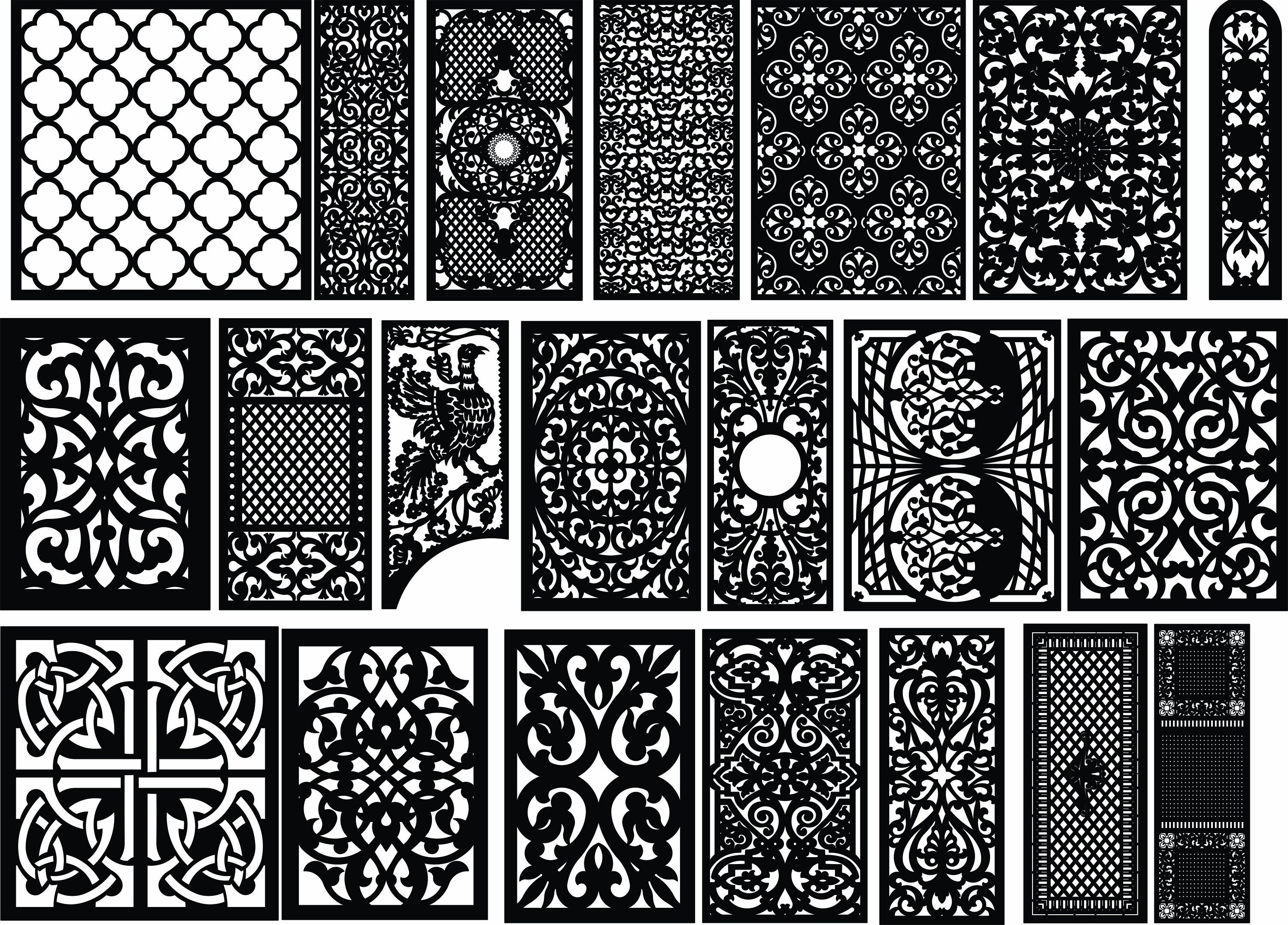 DXF Patterns File Privacy Screen Vinyl Decor Panel - Etsy