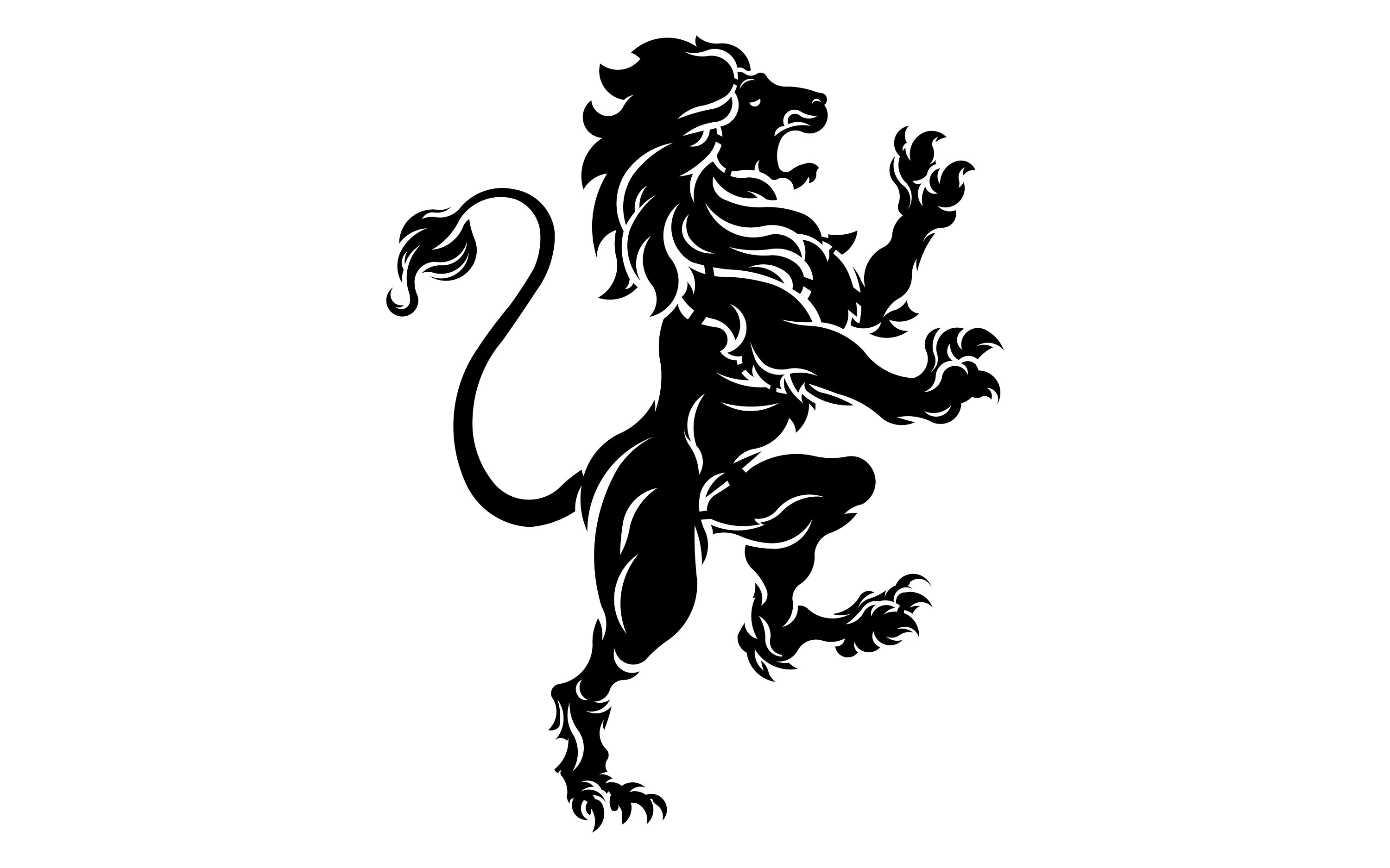 Standing Lion Silhouette
