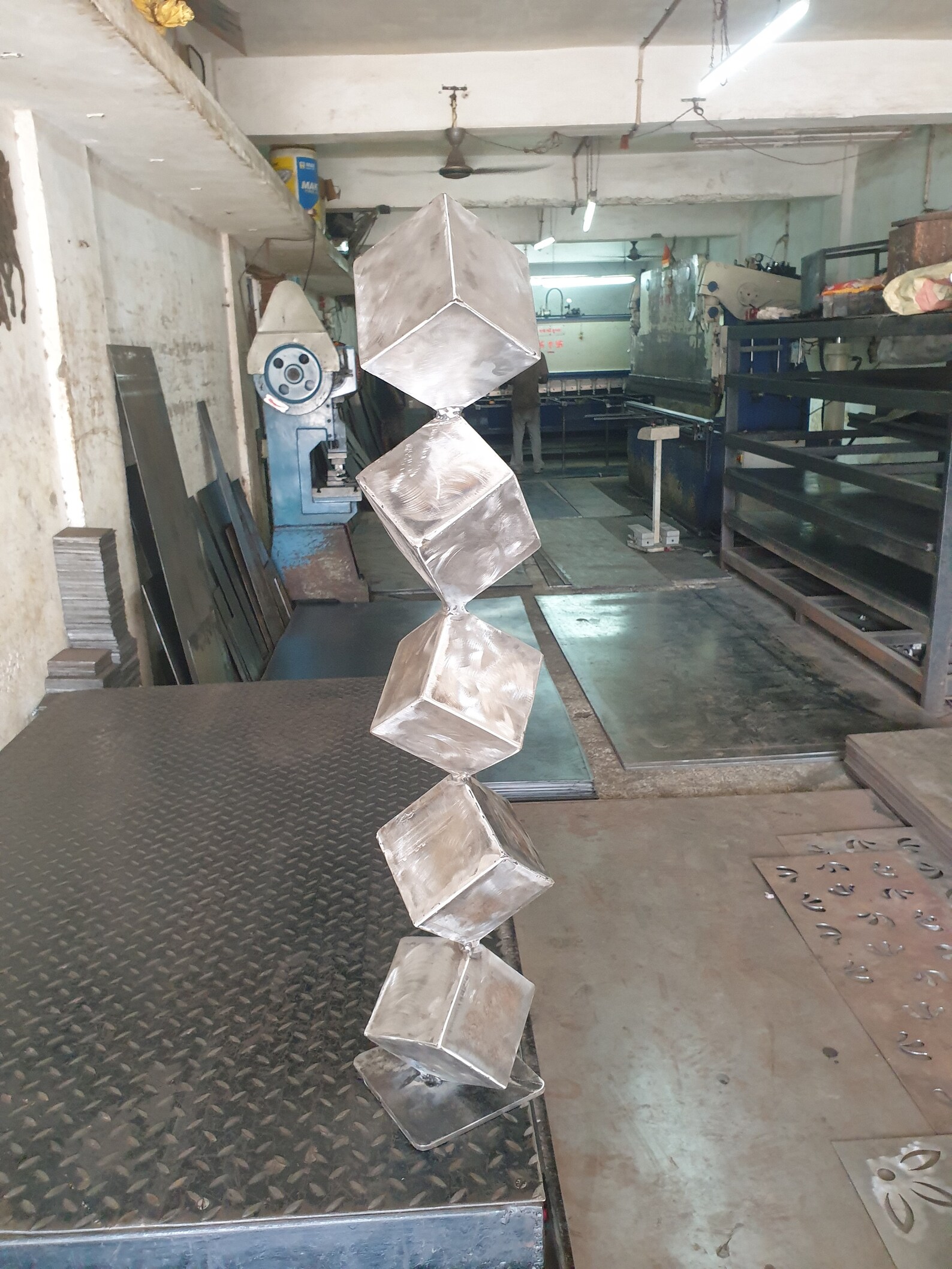 Cubular Clusters Metal Sculpture Abstract Art Modern - Etsy