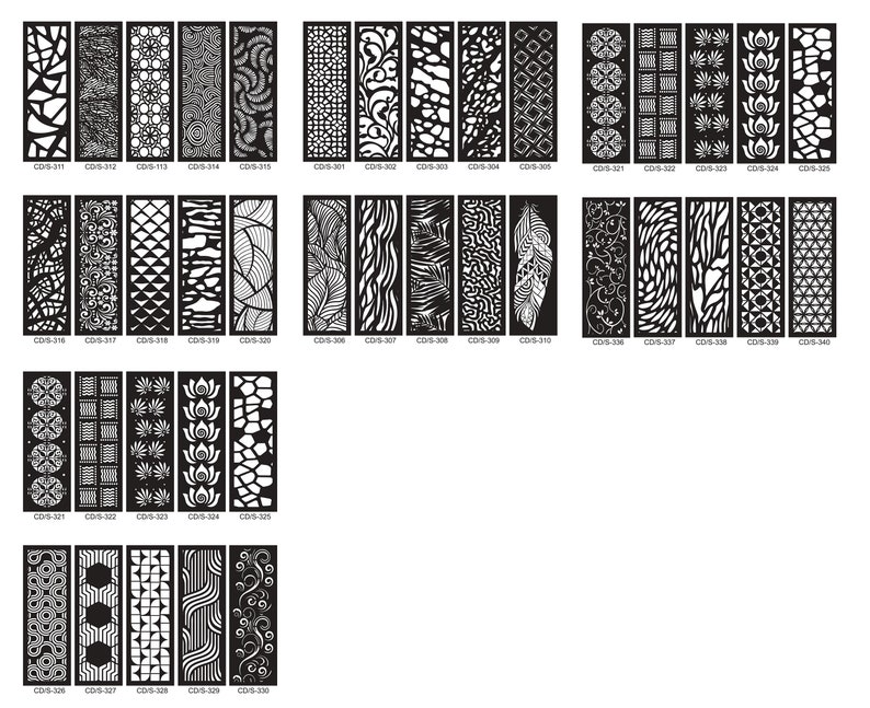 DXF Patterns File | Privacy Screen | Vinyl Decor | Panel Templates ...