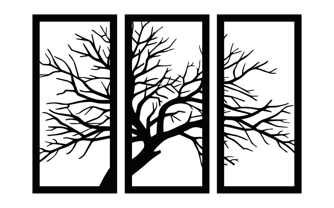 Tree Part of Three | Metal Sign | Plasma Dxf | Metal Plasma | Laser Cut ...