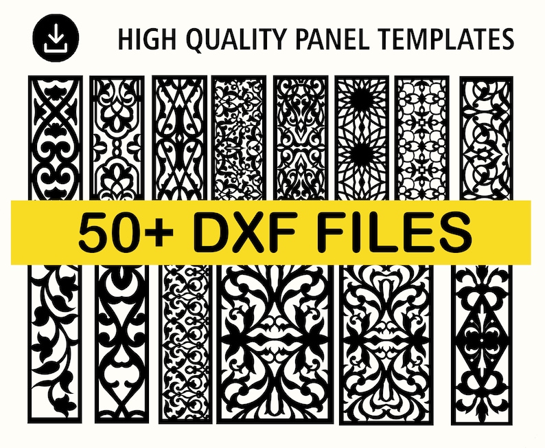 DXF Patterns File Privacy Screen Vinyl Decor Panel Templates Silhouette ...