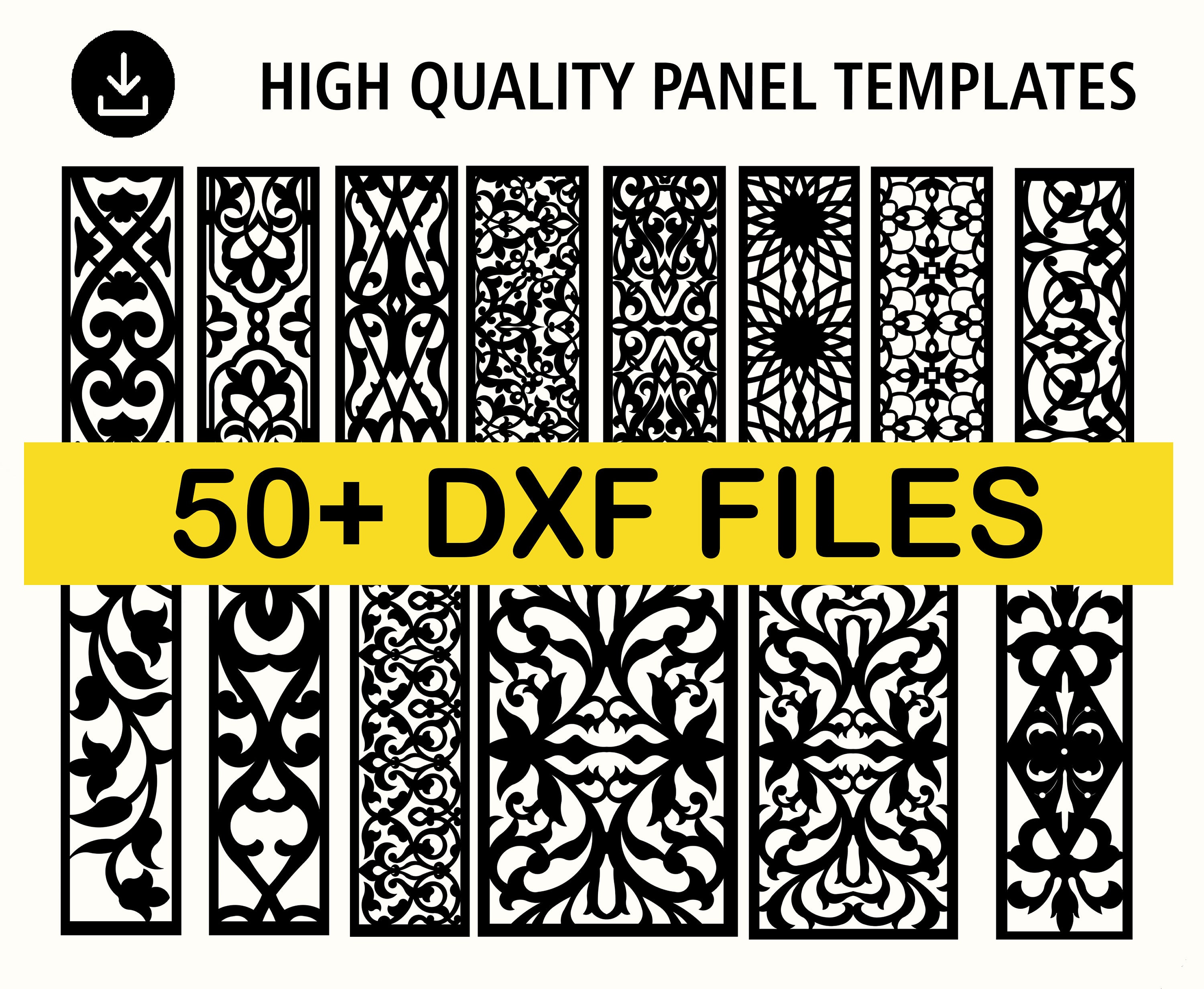 DXF Patterns File Privacy Screen Vinyl Decor Panel Templates Silhouette ...