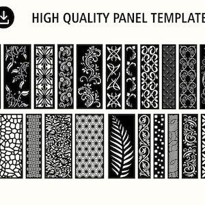 DXF Patterns File | Privacy Screen | Vinyl Decor | Panel Templates ...