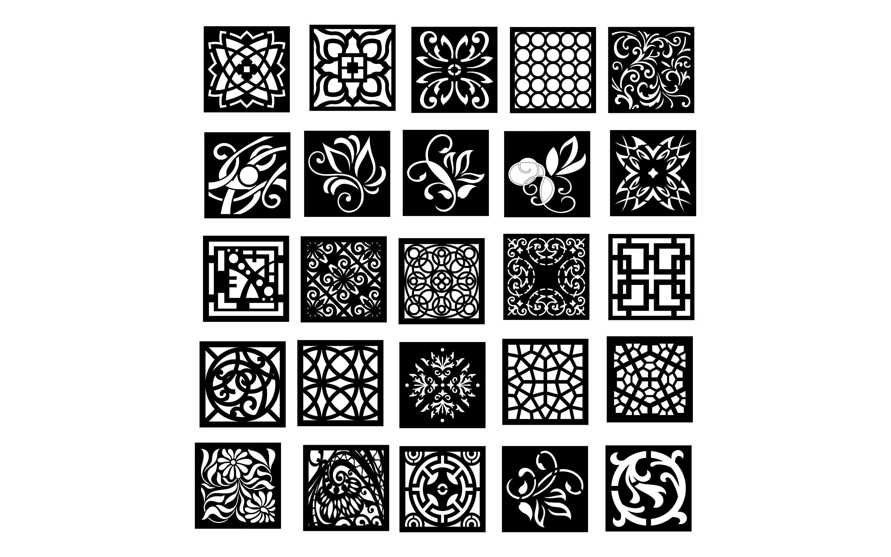 DXF Patterns File | Privacy Screen | Vinyl Decor | Panel Templates ...