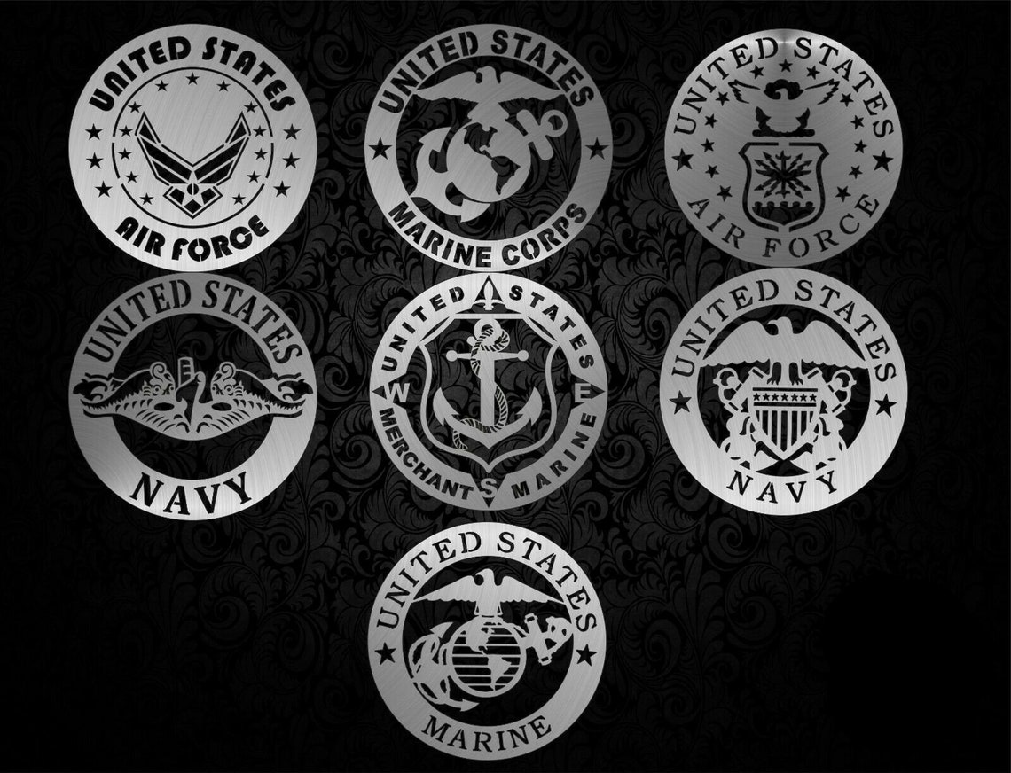 Pack usa Army Navy marine DXF files for Plasma Laser cut | Etsy