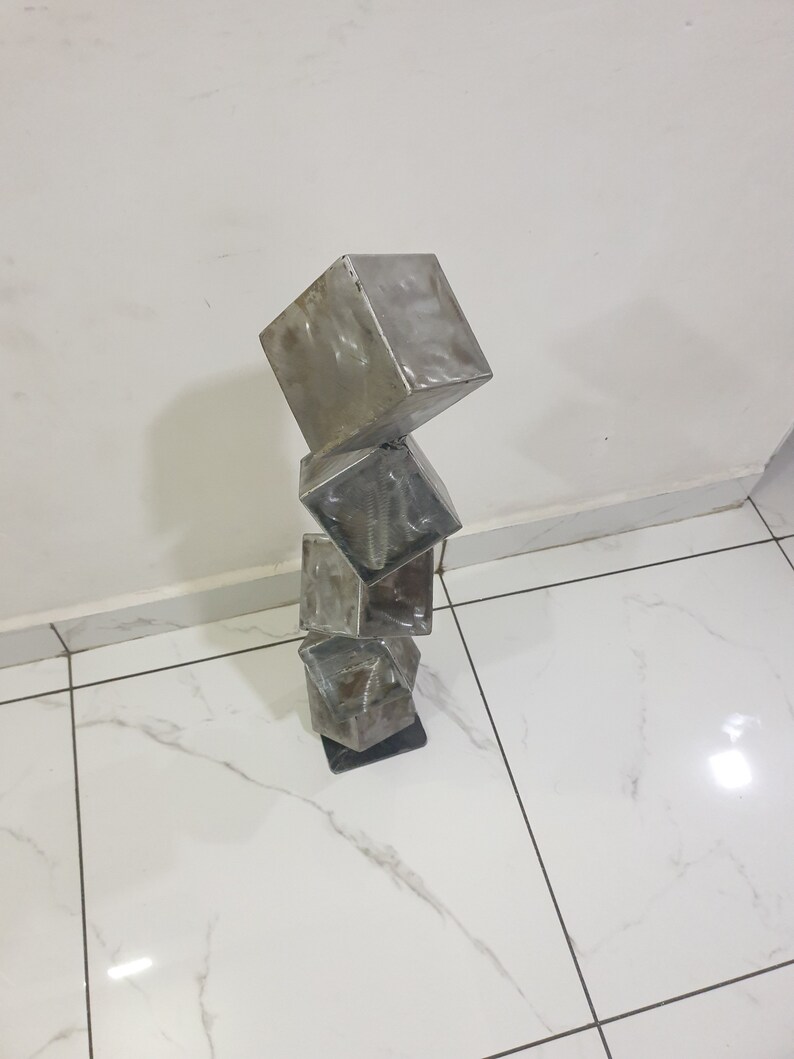 Cubular Clusters Metal Sculpture Abstract Art Modern - Etsy