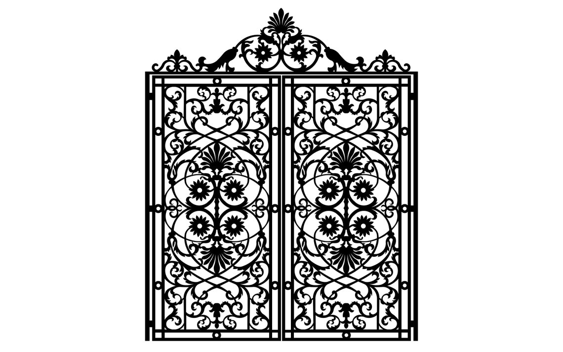 Main Gate Gate Design Iron Main Swing Gate Metal Plasma Laser Cut ...
