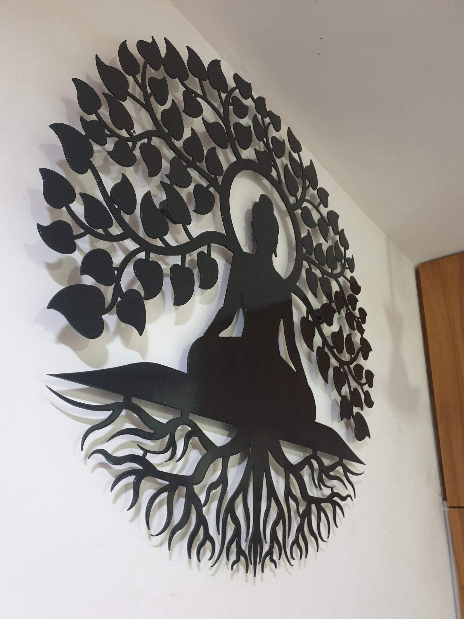 Buddha Tree Wall Art | Meditation Metal Decor | Laser Cut Enlightenment ...