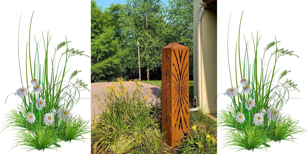 Garden Columns Landscape Design Set, Outdoor Decor, Architectural ...