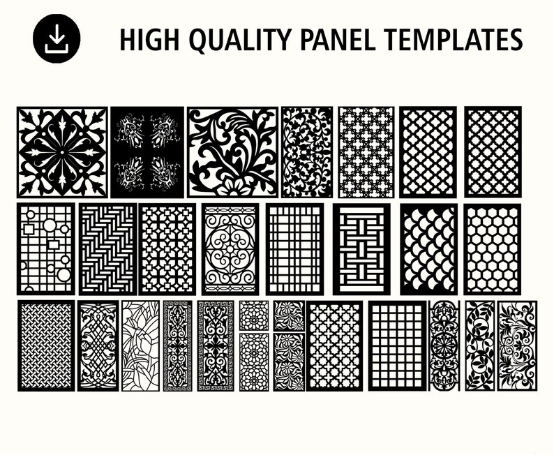 DXF Patterns File Privacy Screen Vinyl Decor Panel | Etsy