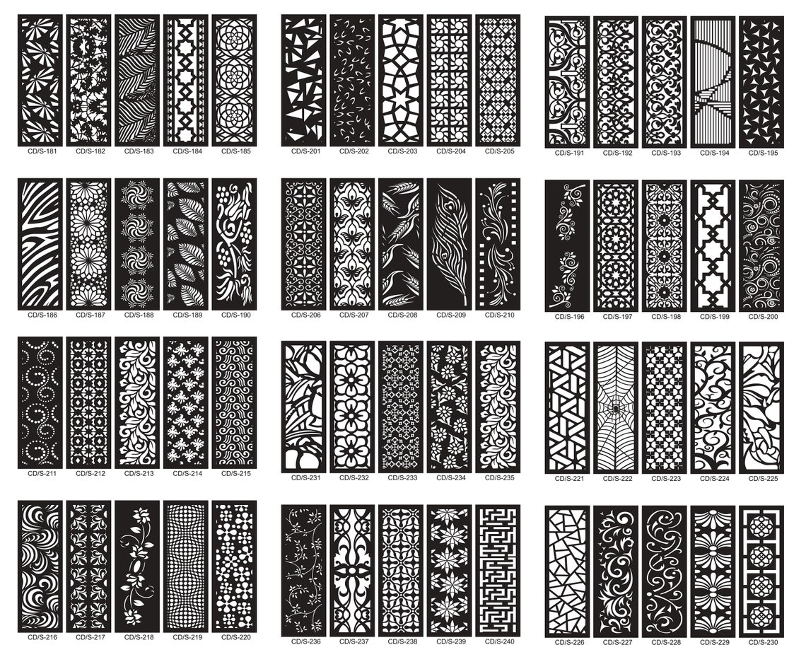 DXF Patterns File Privacy Screen Vinyl Decor Panel - Etsy