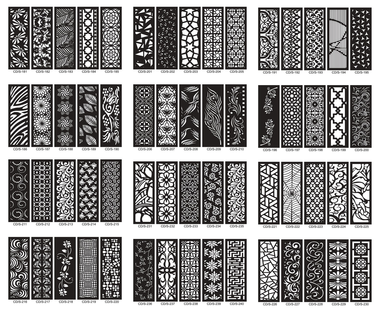 DXF Patterns File | Privacy Screen | Vinyl Decor | Panel Templates ...