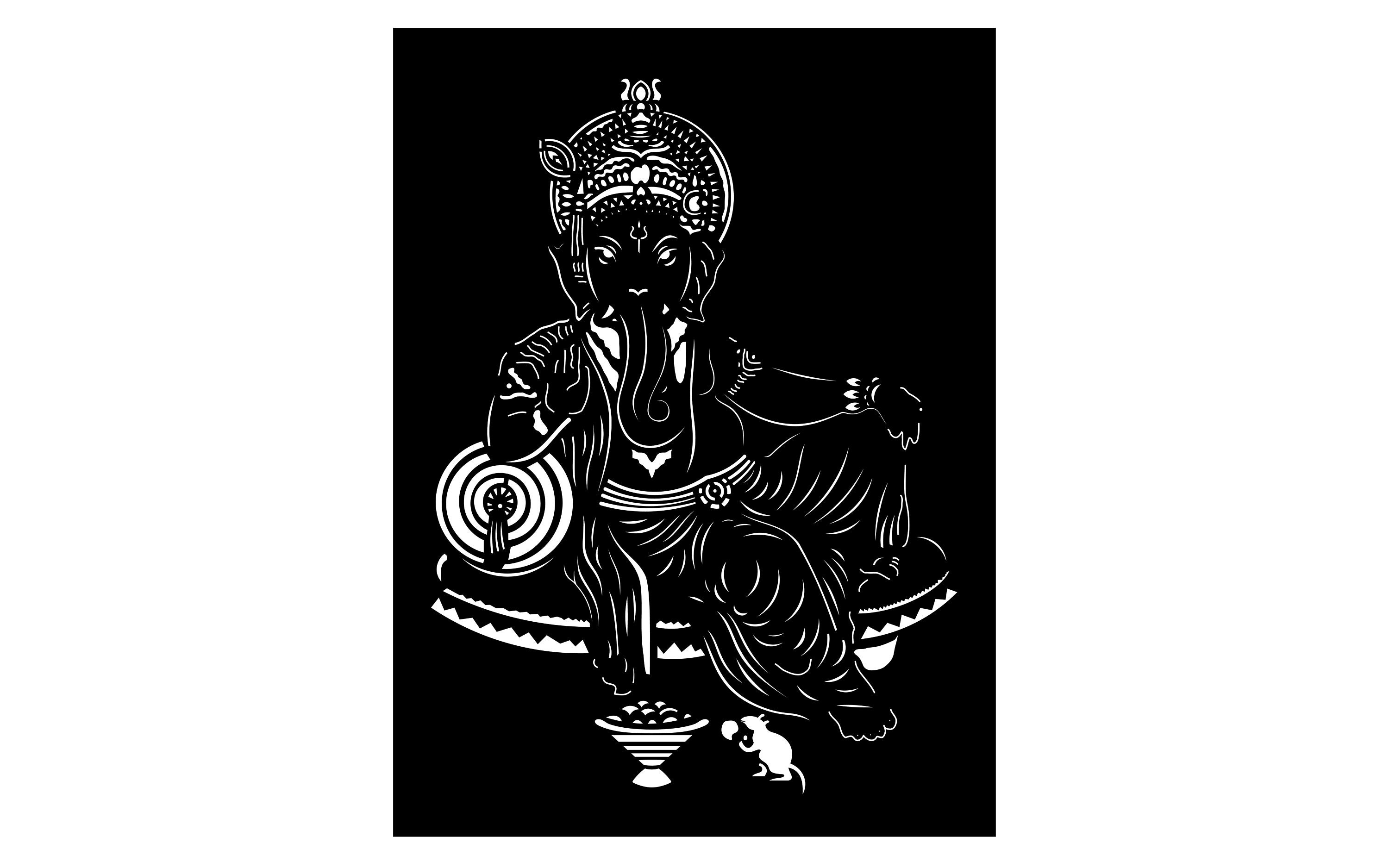 Ganesha Indian God Metal Plasma Laser Cut Design Vector Laser Design ...