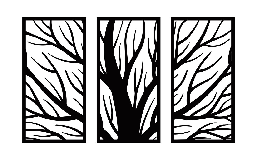Tree Part of Three | Metal Sign | Plasma Dxf | Metal Plasma | Laser Cut ...