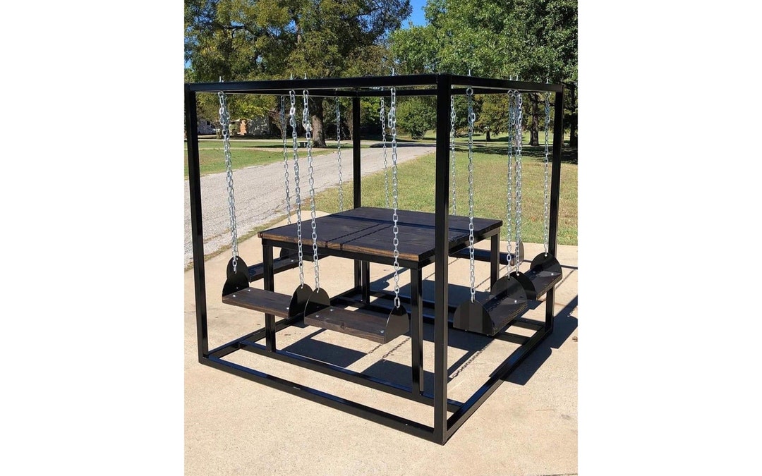 Metal Swing Table | Garden Porch Swing | Handmade Powder Coated ...