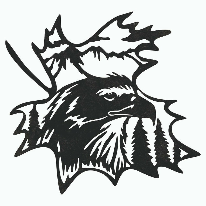 Eagle Sign DXF Sign Home Sign Metal Plasma Laser Cut Design Vector ...