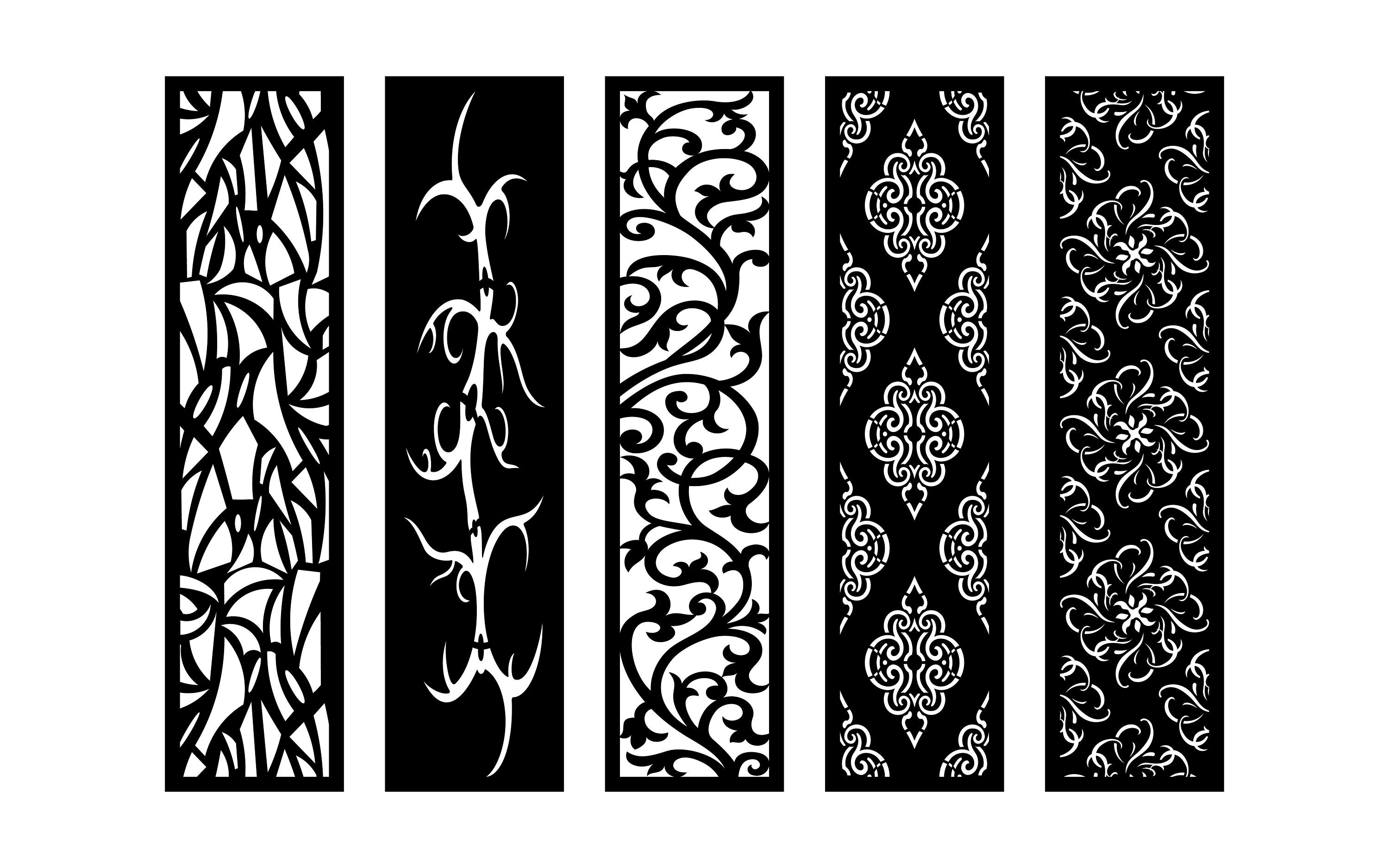 Room Divider Privacy Screen Partitions Decorative Panel Plasma Dxf CDR ...