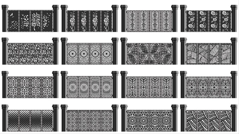 16 Gate Design Farm Gate Metal Plasma Laser Cut Design Vector Laser ...