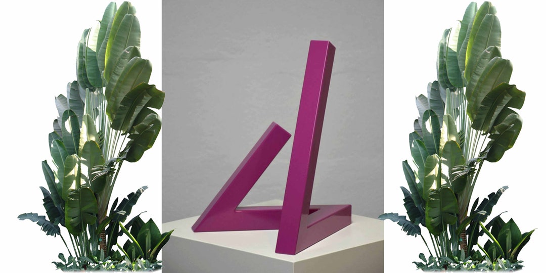 Small Metal Sculpture, Miniature Steel Artwork, Tiny Desk Statue, Metal ...