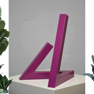 Small Metal Sculpture, Miniature Steel Artwork, Tiny Desk Statue, Metal ...