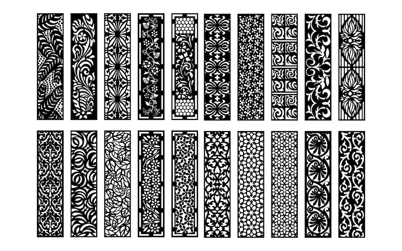 DXF Patterns File | Privacy Screen | Vinyl Decor | Panel Templates ...
