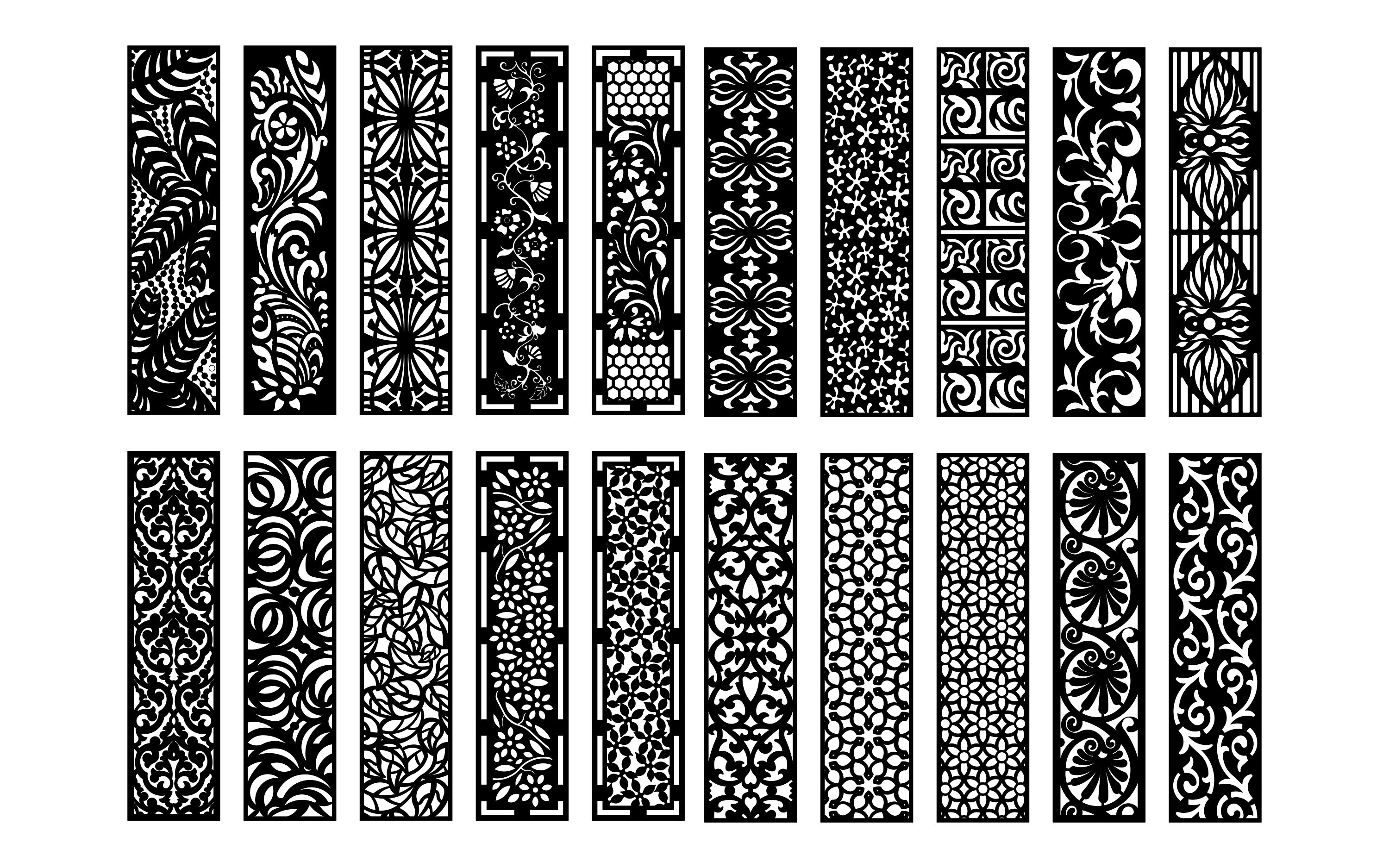 DXF Patterns File Privacy Screen Vinyl Decor Panel - Etsy