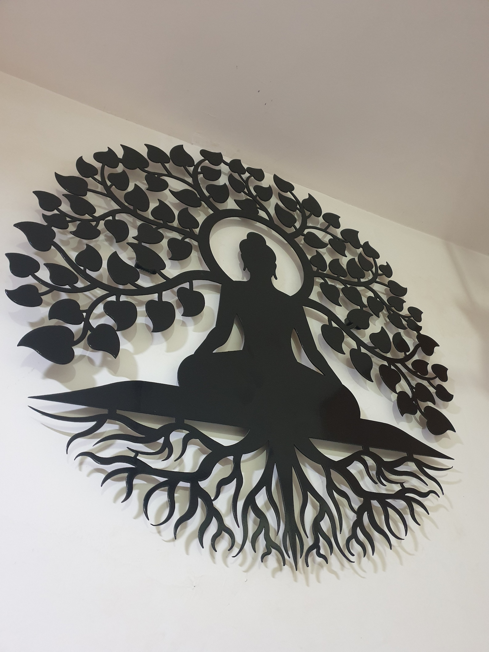Buddha Tree Wall Art | Meditation Metal Decor | Laser Cut Enlightenment ...