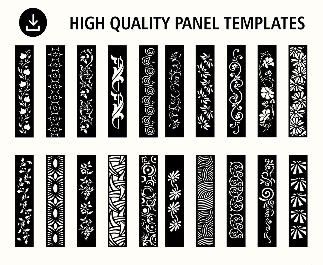 Whimsical Garden Decorative Panel DXF for Laser Cutting - Etsy