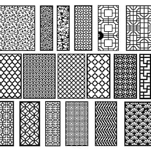 DXF Patterns File | Privacy Screen | Vinyl Decor | Panel Templates ...