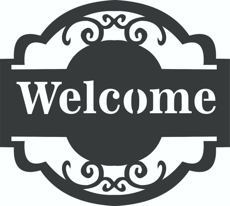 10 Welcome Sign DXF Sign Home Sign Metal Plasma Laser Cut Design Vector ...