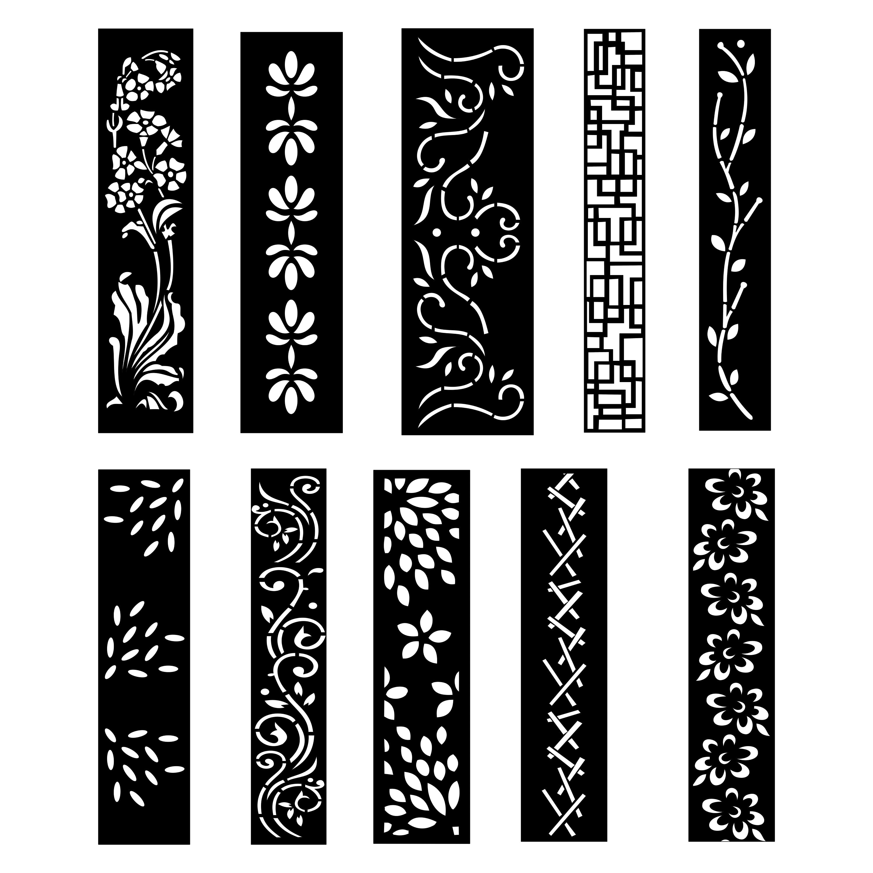 DXF Patterns File | Privacy Screen | Vinyl Decor | Panel Templates ...