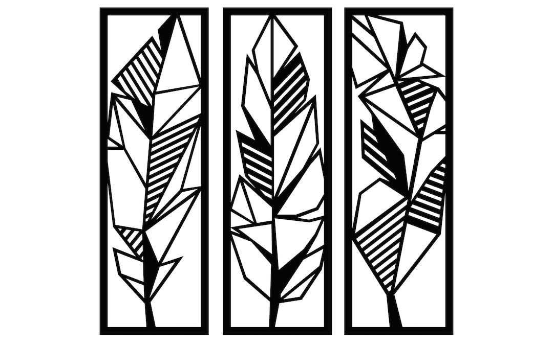 Three Part of Wing | Metal Sign | Plasma Dxf | Metal Plasma | Laser Cut ...