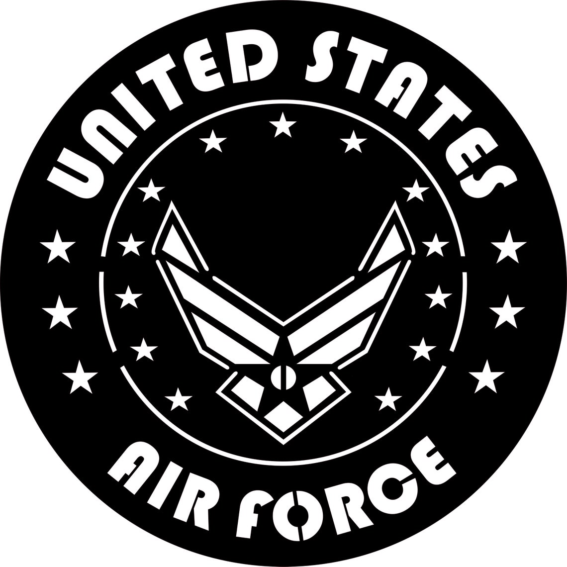 USA Air Force Logo | Home Sign | Metal Plasma | Laser Cut | Design ...