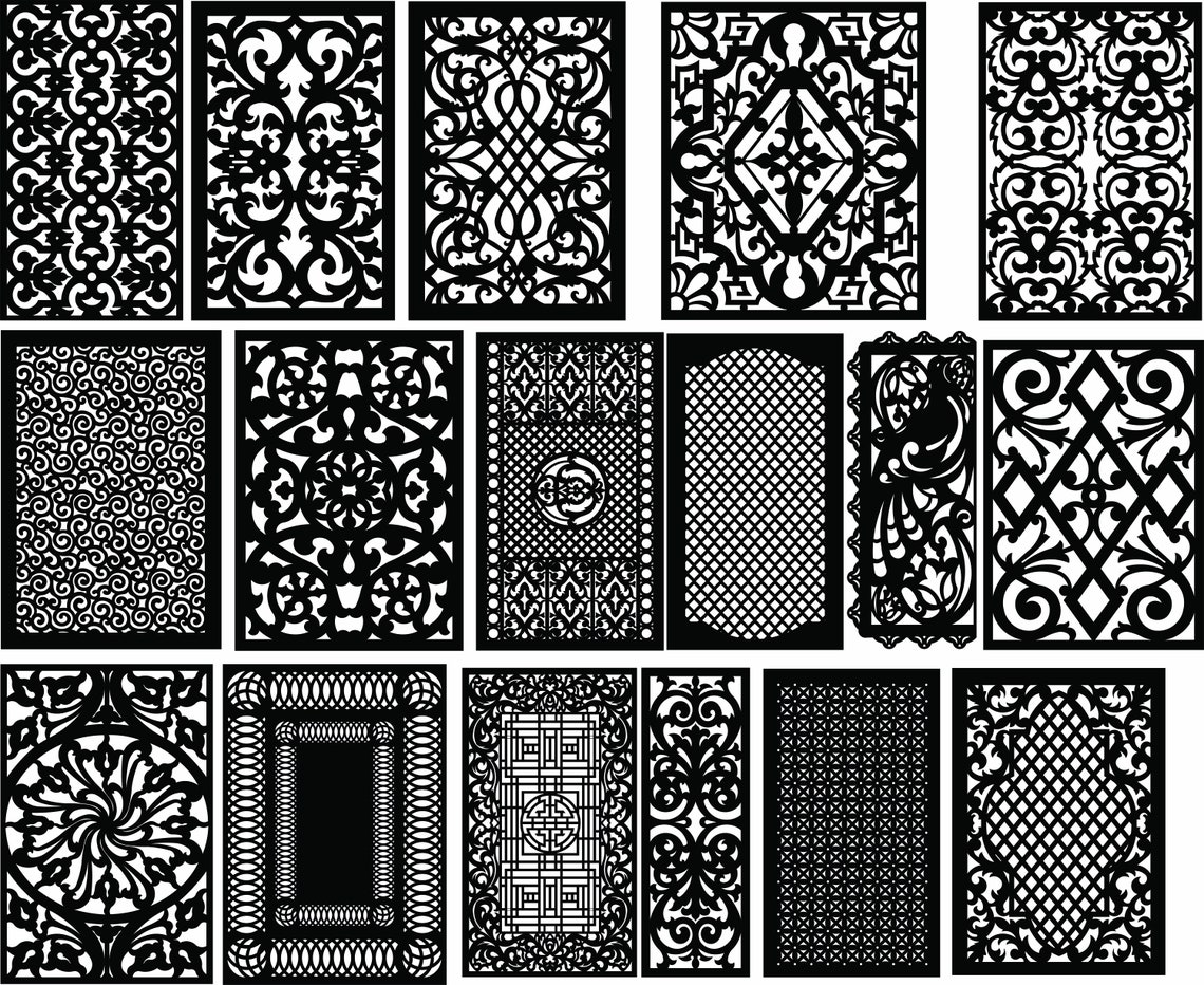 DXF Patterns File Privacy Screen Vinyl Decor Panel - Etsy