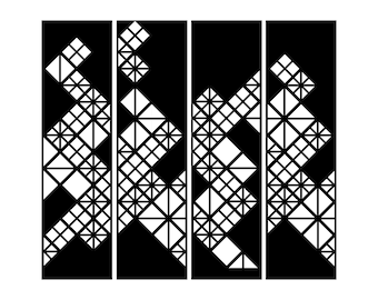 DXF Patterns File Privacy Screen Vinyl Decor Panel Templates Silhouette ...