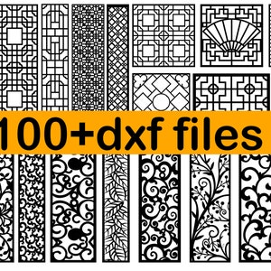 DXF Patterns File Privacy Screen Vinyl Decor Panel Templates Silhouette ...
