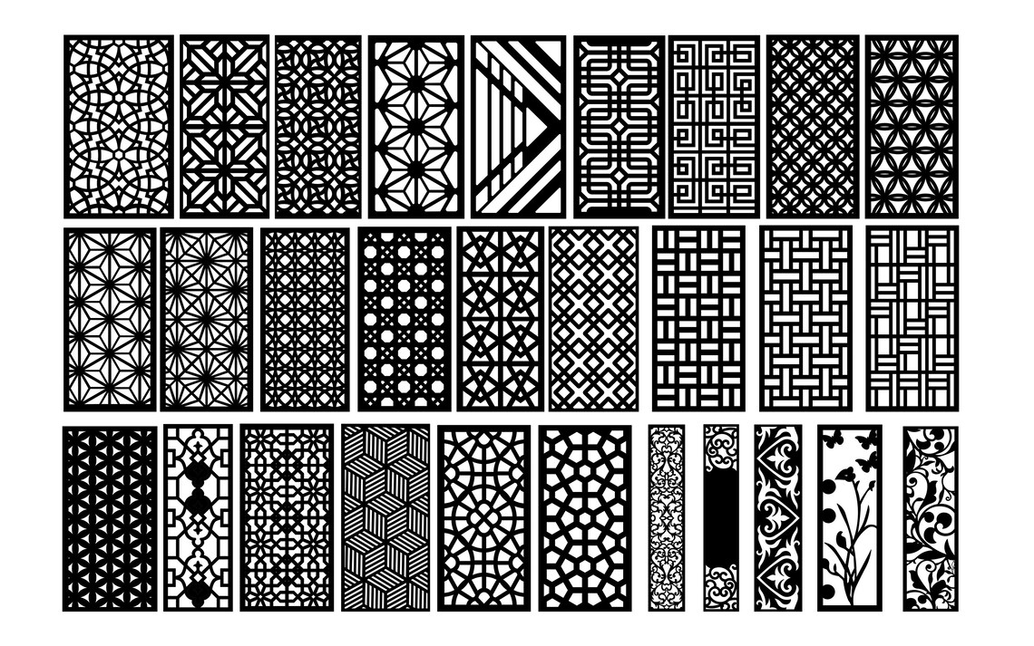 DXF Patterns File Privacy Screen Vinyl Decor Panel | Etsy