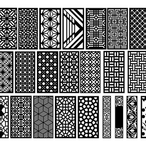 DXF Patterns File | Privacy Screen | Vinyl Decor | Panel Templates ...