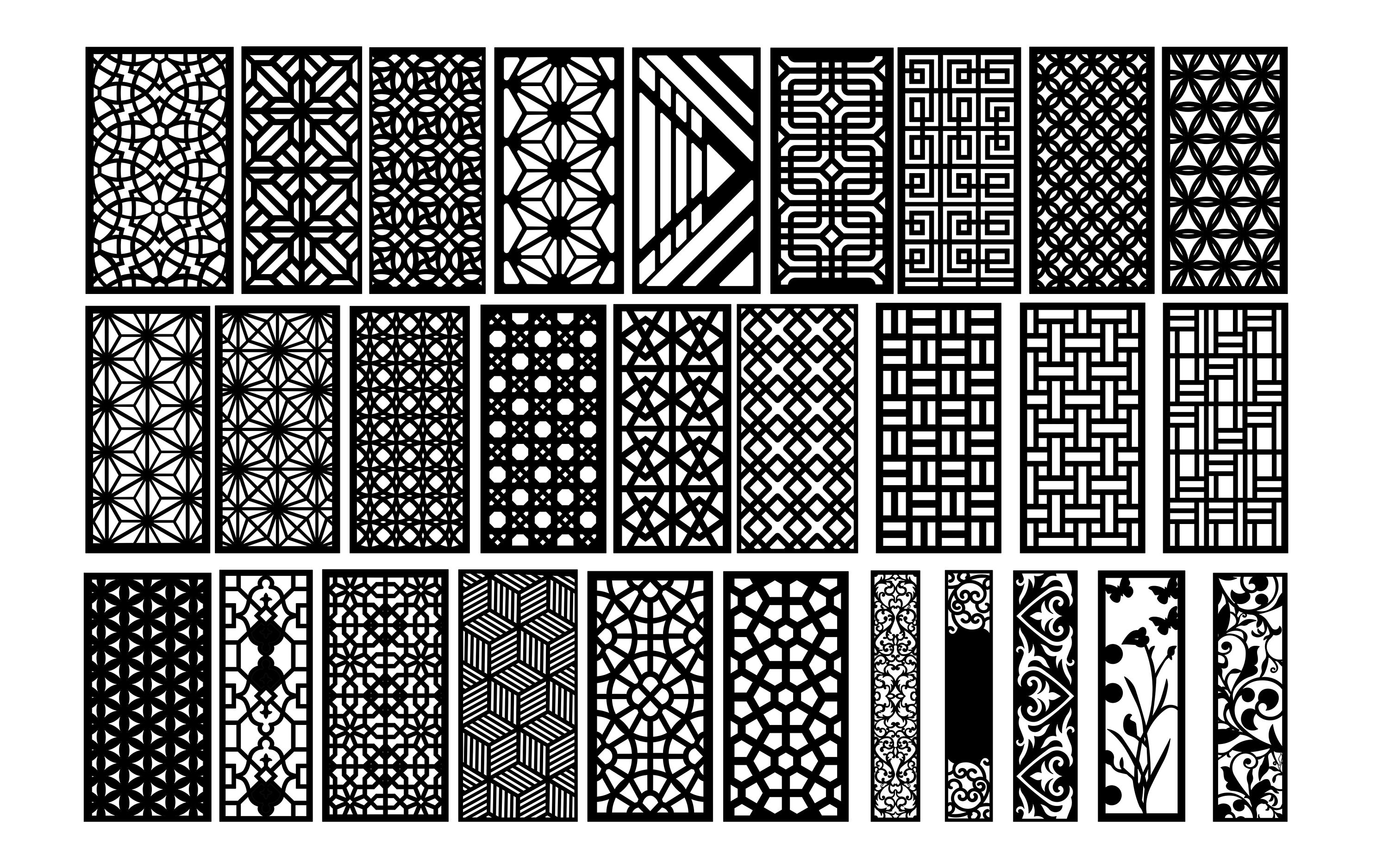 DXF Patterns File Privacy Screen Vinyl Decor Panel - Etsy