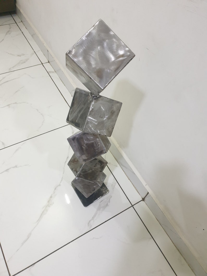 Cubular Clusters Metal Sculpture Abstract Art Modern - Etsy