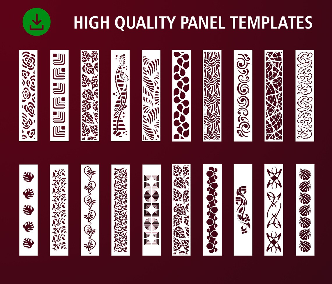 DXF Patterns File | Privacy Screen | Vinyl Decor | Panel Templates ...