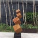 Cubular Clusters Metal Sculpture Art Black Color Large Rusted Cube ...