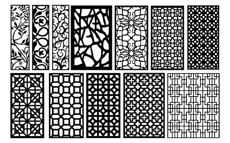 DXF Patterns File Privacy Screen Vinyl Decor Panel - Etsy